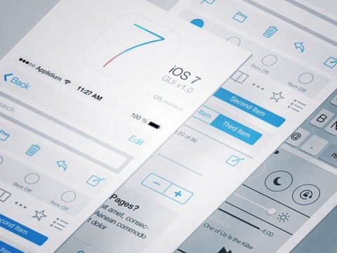 iOS7 UIデザインのPSD/AIテンプレートファイル！